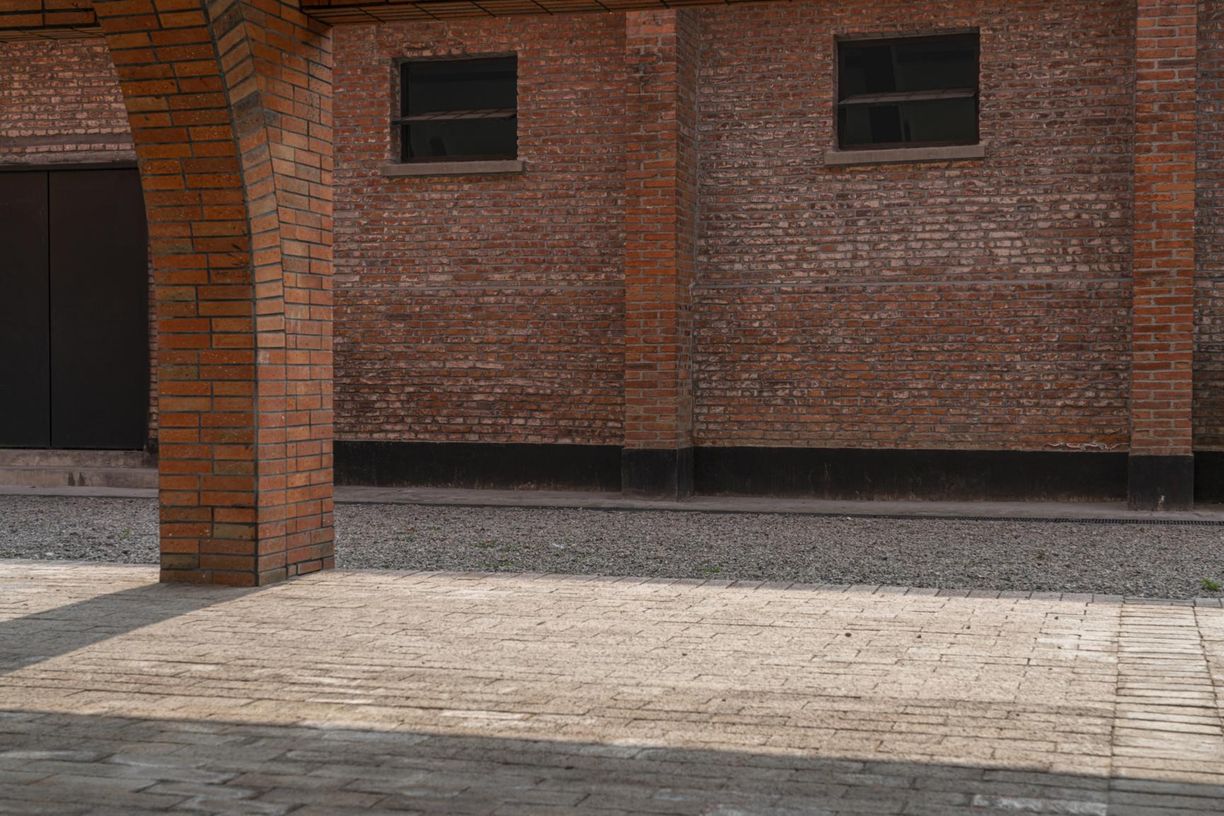 Cityscape Architecture with Brick and Concrete