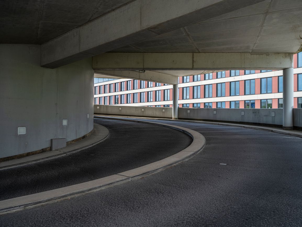 Germany's City Life: Parking Garage with a Curve