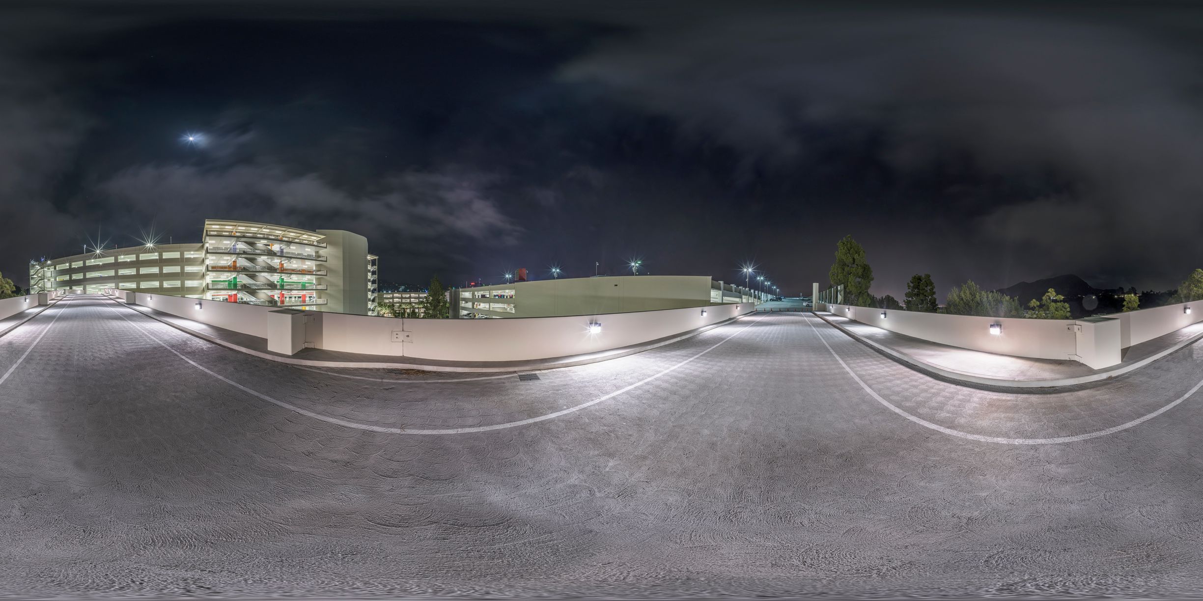 Los Angeles Skate Park: Night Lights and Concrete Ramps