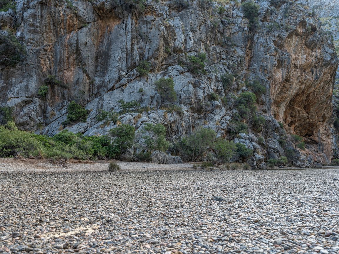 Majorca Landscape: Rock Wall Canyon in Spain