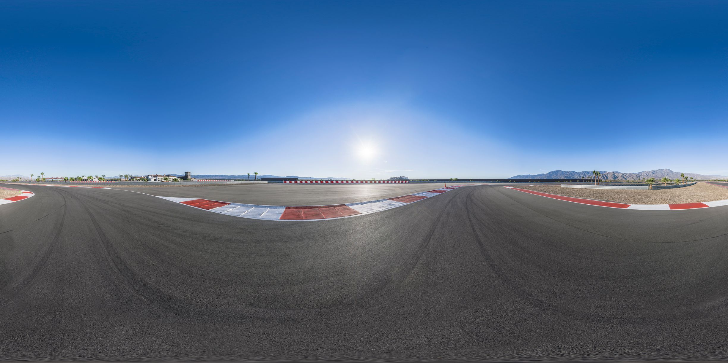 Race Track in the USA: Sunshine and Clear Skies