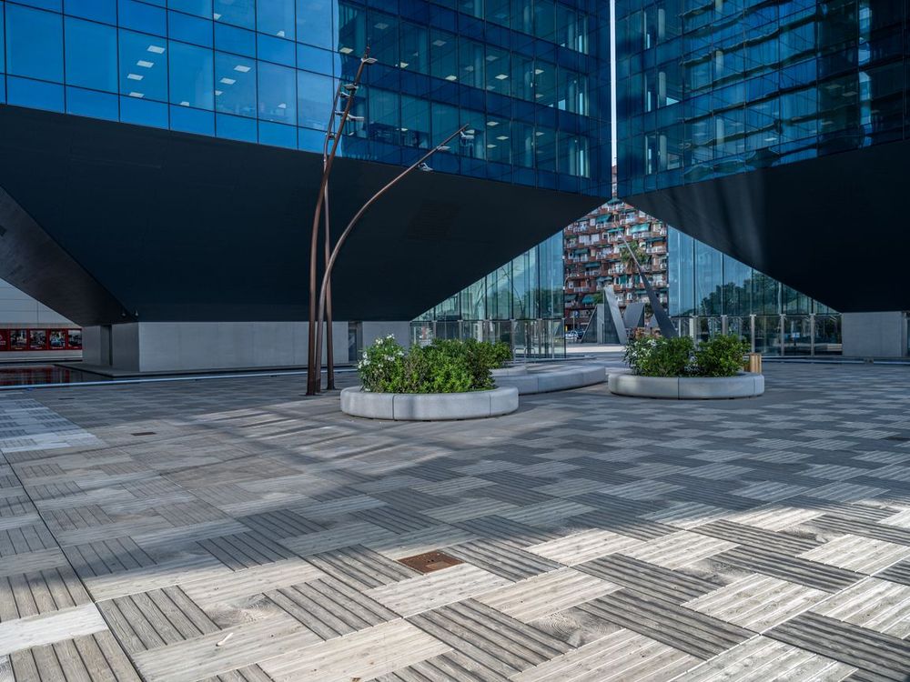 Barcelona's Urban Design: Office Buildings and Plazas - HDRi Maps and ...