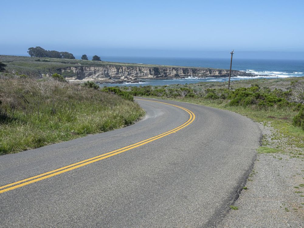 California Coastal Road with Ocean View - HDRi Maps and Backplates