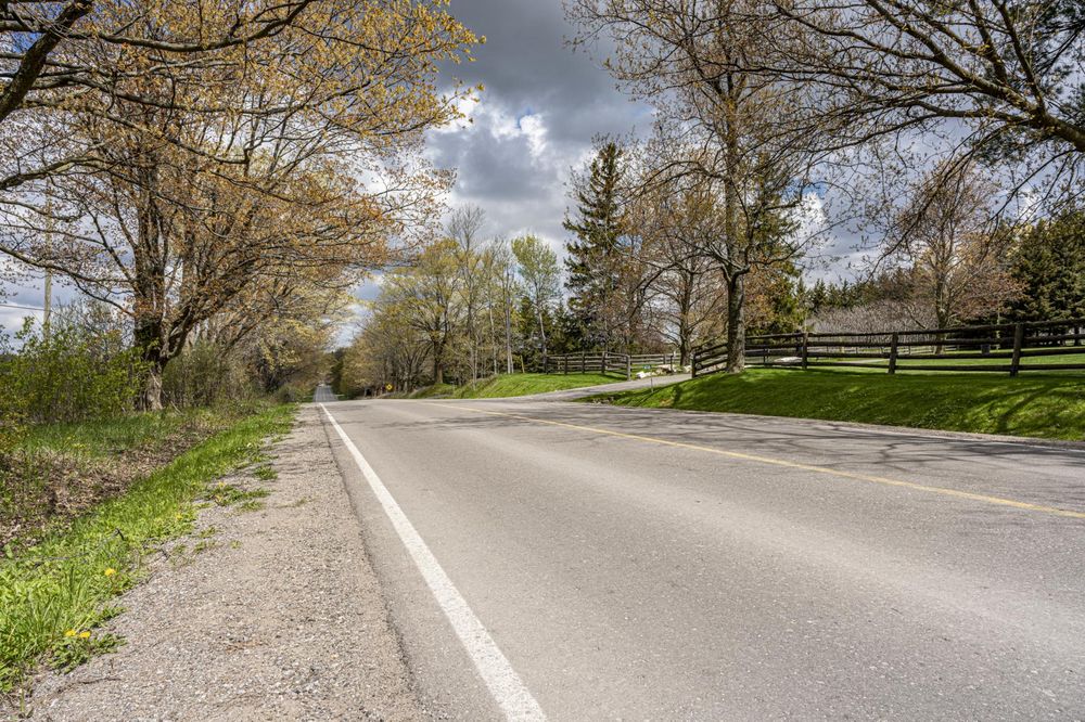 Canadian Rural Landscape: Tree-Covered Road in Ontario, Canada - HDRi ...