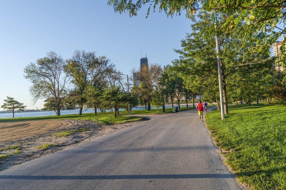 Residential Road in Chicago: Under a Clear Sky - HDRi Maps and Backplates