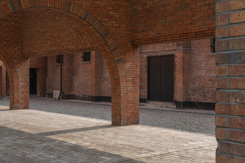 Classic Architecture: A Brick Wall in the Art District of Shanghai ...