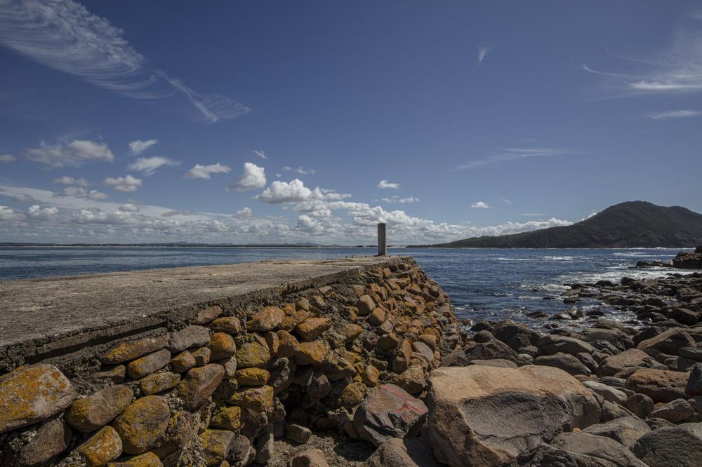 Coastal Landscape with Beach, Ocean, and Rocks - HDRi Maps and Backplates