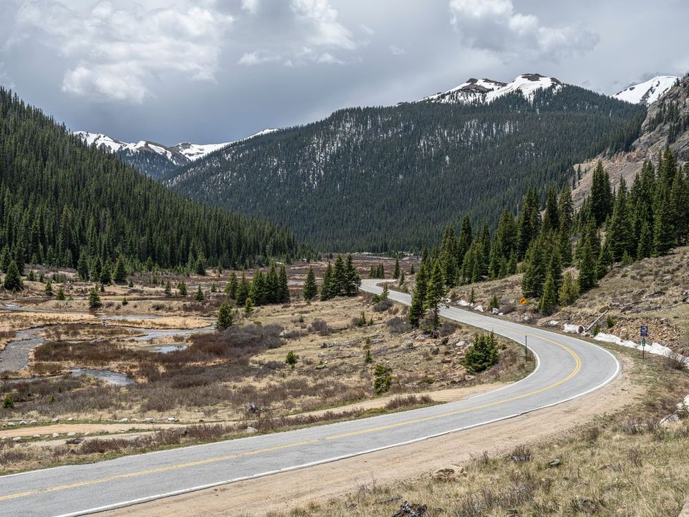 Colorado's Rural Asphalt Road: An Aerial View