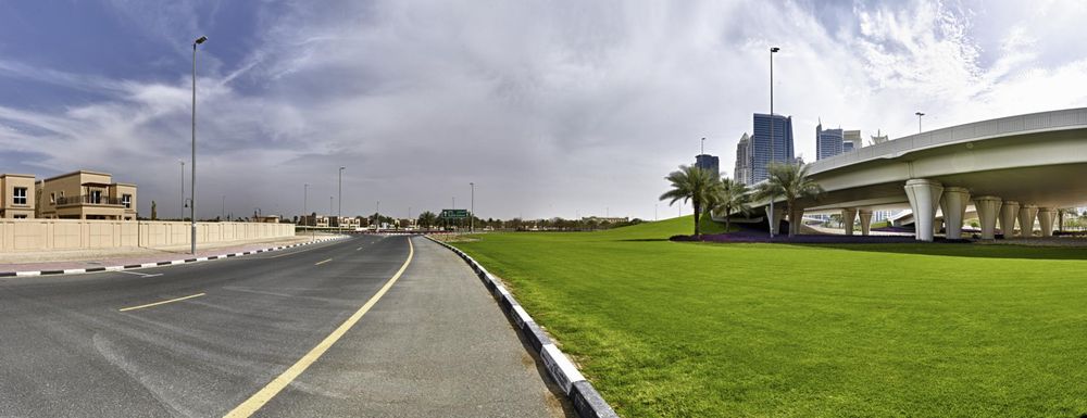 Dubai City Road Classic Architecture - HDRi Maps and Backplates