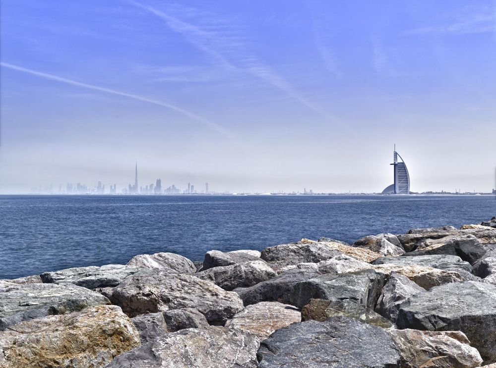 Dubai Coastal Cityscape with Ocean View - HDRi Maps and Backplates