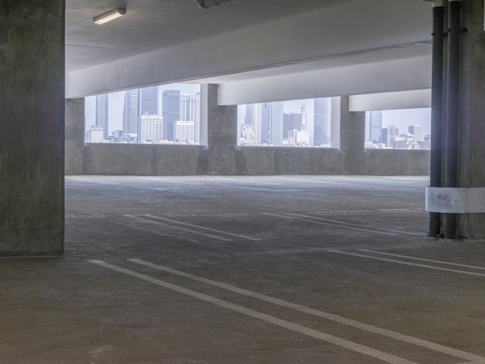 Empty Parking Garage Space with City View - HDRi Maps and Backplates