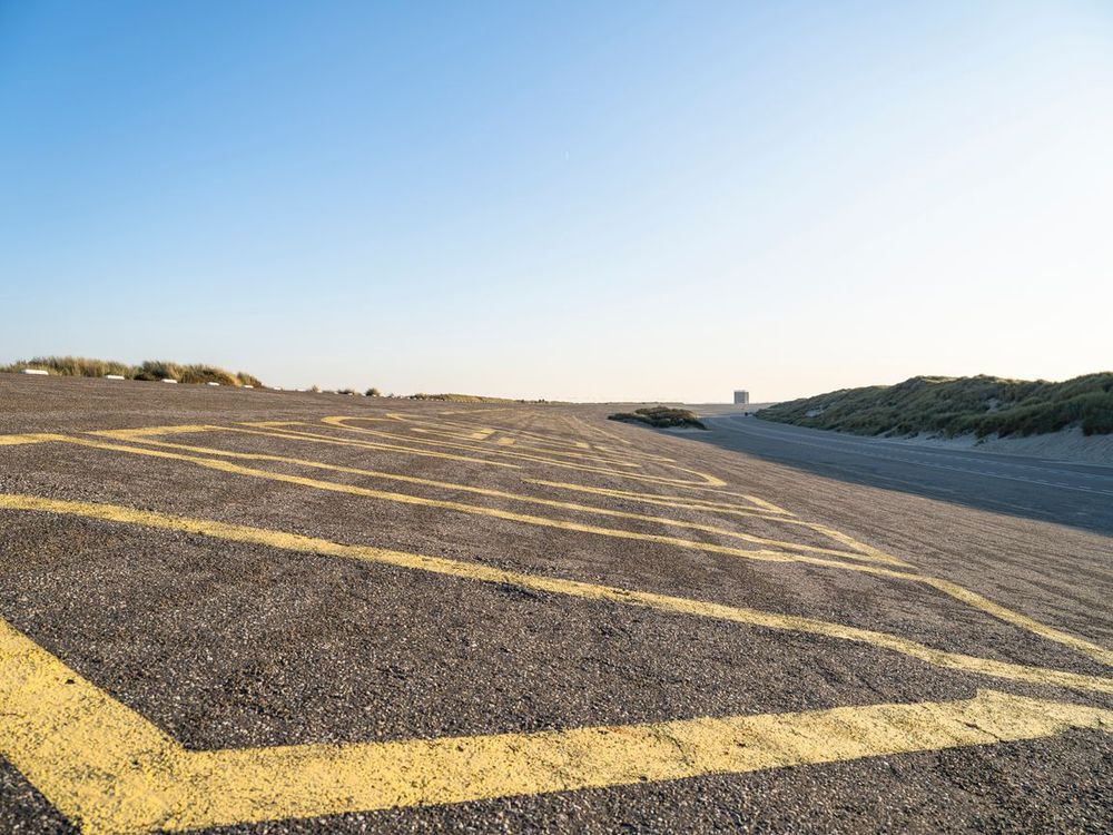 Empty Parking Lot by Coastal Sand Dunes in Holland - HDRi Maps and ...