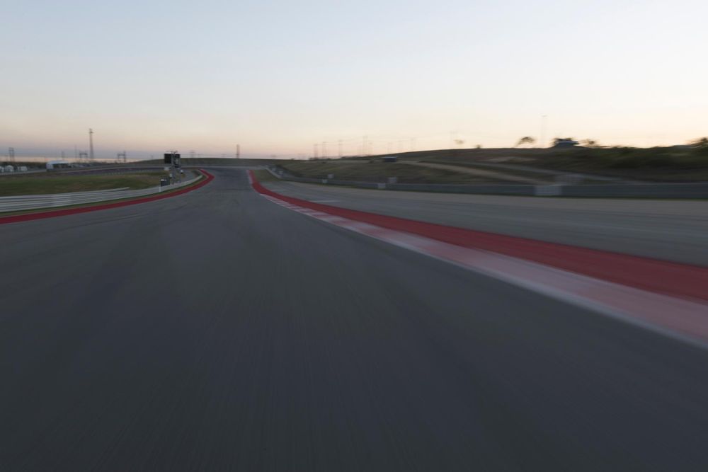 Empty Racetrack at Dawn with Clear Sky - HDRi Maps and Backplates