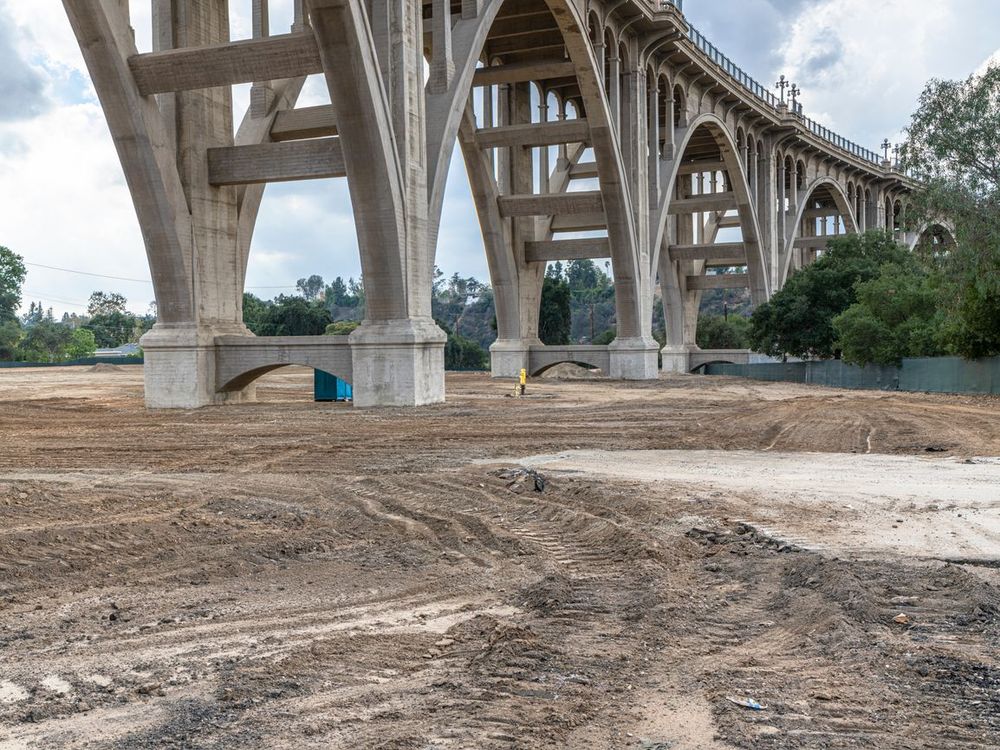 A Gloomy Day in a Rural Setting: Concrete Bridge - HDRi Maps and Backplates
