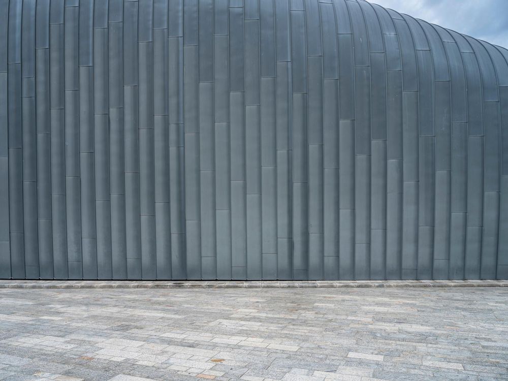 Holland Urban Design with Grey Metal Wall - HDRi Maps and Backplates