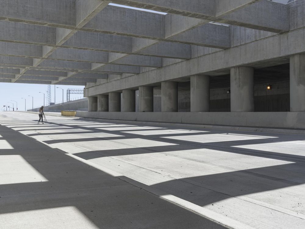 Los Angeles Concrete Bridge with Brutalist Architecture - HDRi Maps and ...