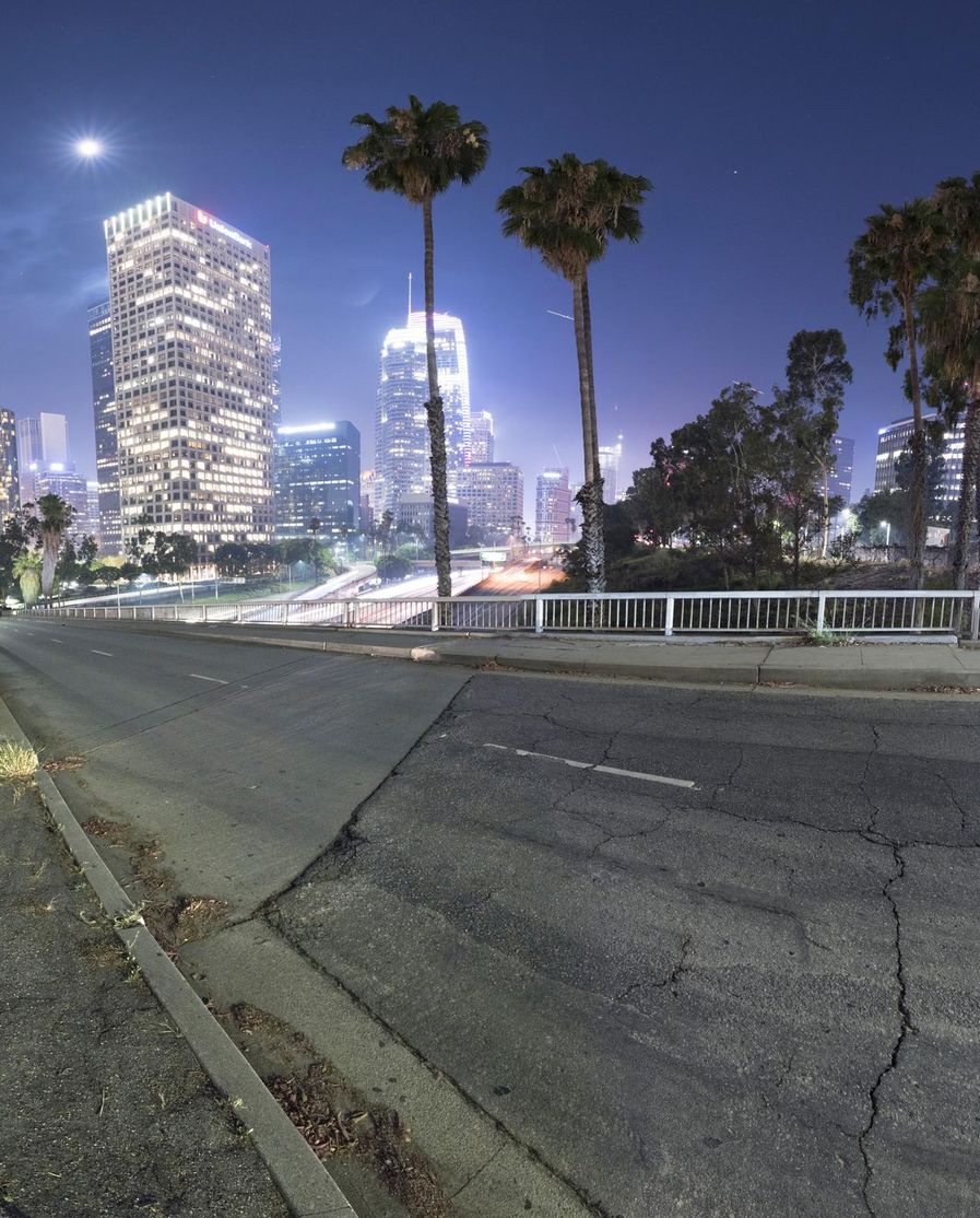 Los Angeles Nighttime: Road Lights Illuminating the City - HDRi Maps ...