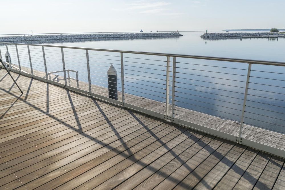Milwaukee, Wisconsin Coastal Dock Railing Bridge - HDRi Maps and Backplates