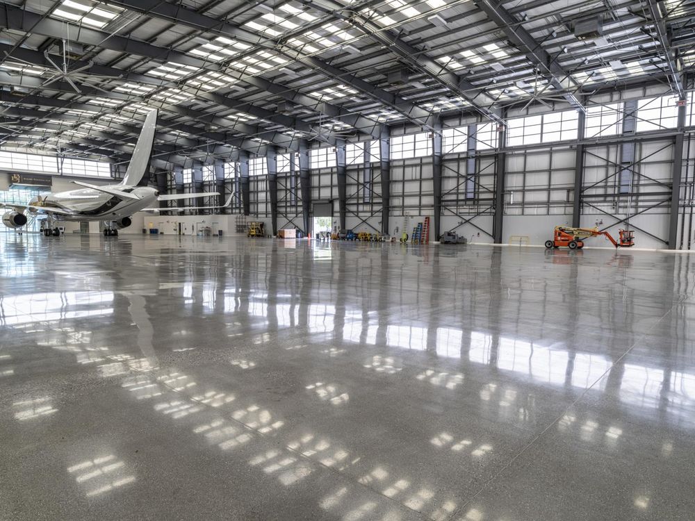 Modern Airplane Hangar with Windows Reflections - HDRi Maps and Backplates