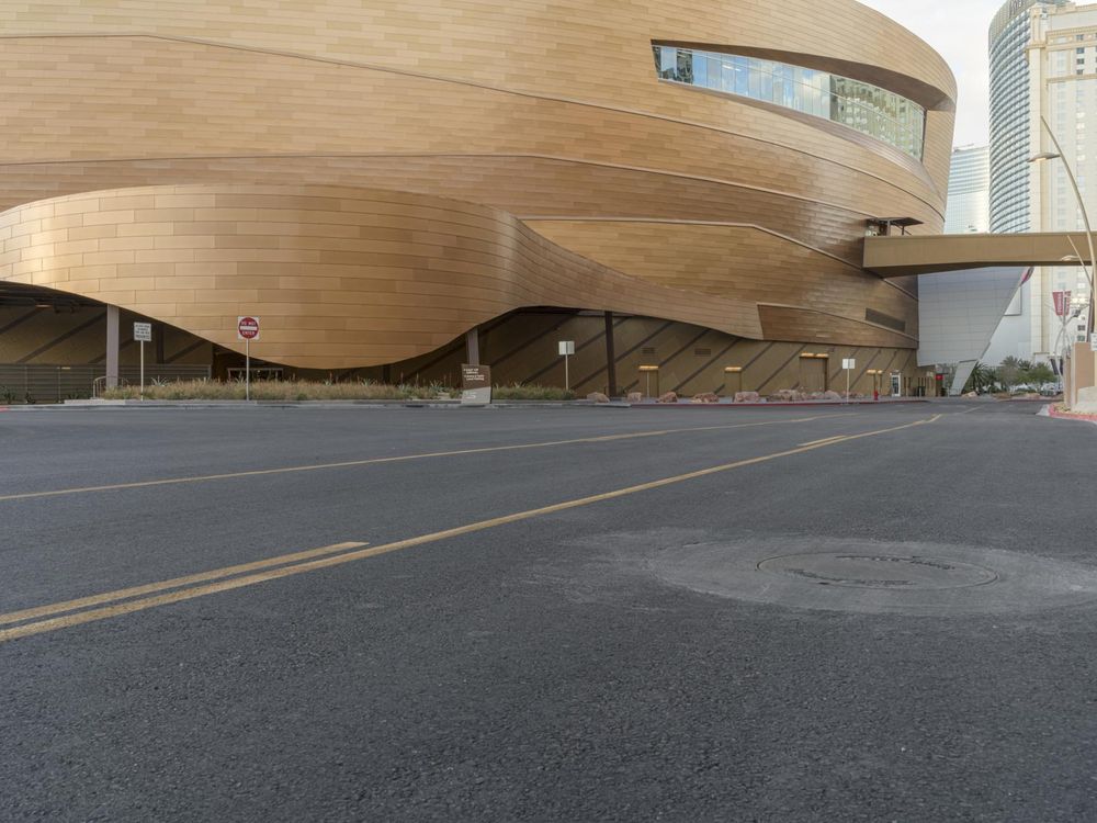 Modern Wooden Building in Las Vegas, Nevada - HDRi Maps and Backplates
