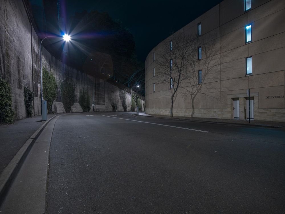 Night Time City Street Light Museum - HDRi Maps and Backplates