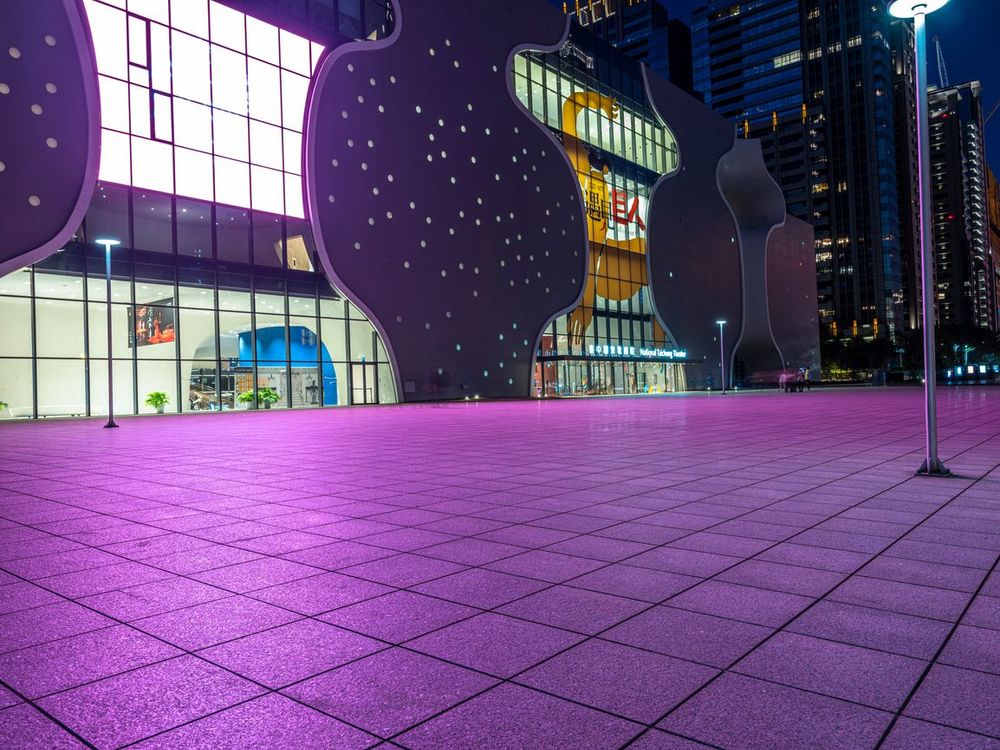 Night View of Modern Architecture in Taiwan - HDRi Maps and Backplates