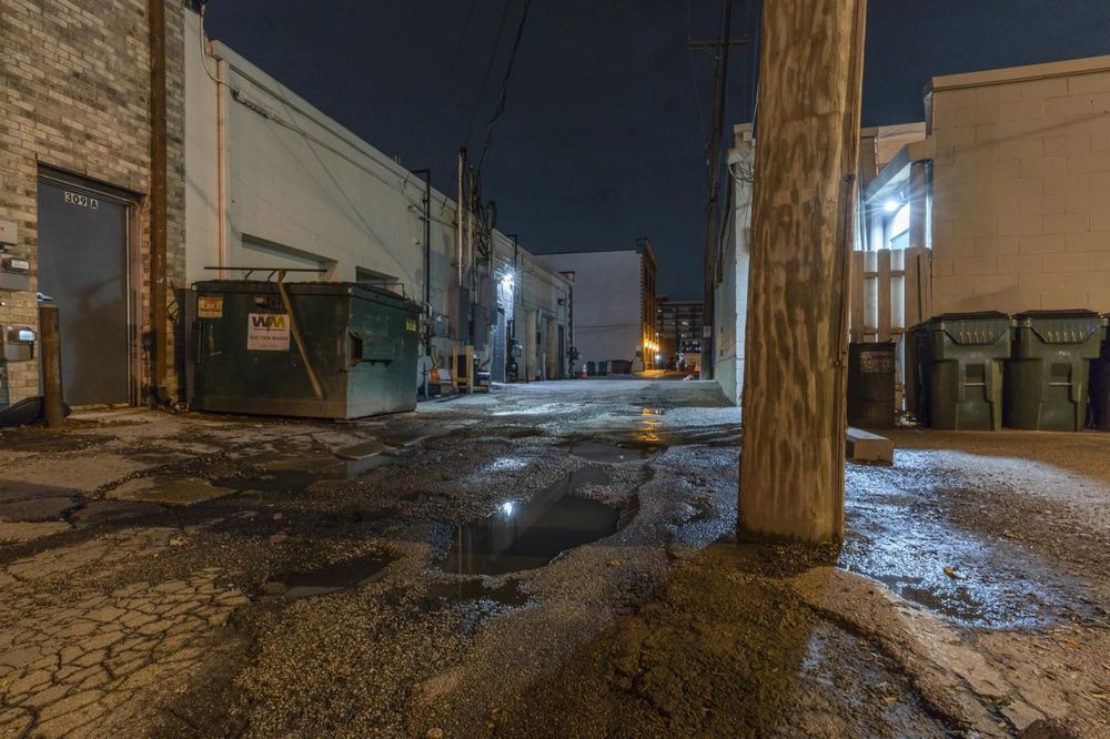Nighttime in Detroit: Urban Street Light Illuminating the City - HDRi ...