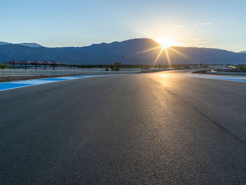 Race Track Asphalt Road at Dawn in USA - HDRi Maps and Backplates