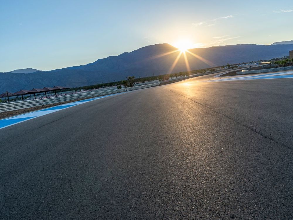 Race Track Asphalt Road at Dawn in USA - HDRi Maps and Backplates