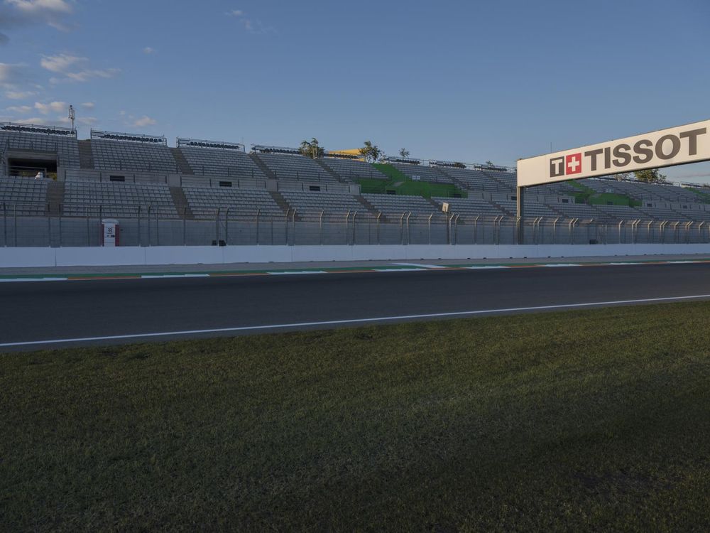 Race Track at Dusk with Stadium Bleachers in Valencia, Spain - HDRi ...