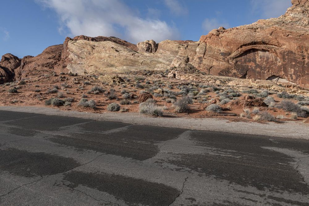Road through Nevada Desert Landscape - HDRi Maps and Backplates
