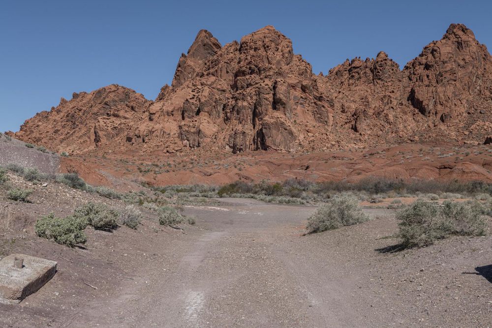 Scenic Drive through Nevada Desert with Red Rock