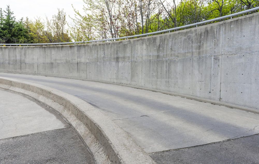 Skateboarding in Toronto on Curved Road and Concrete Wall