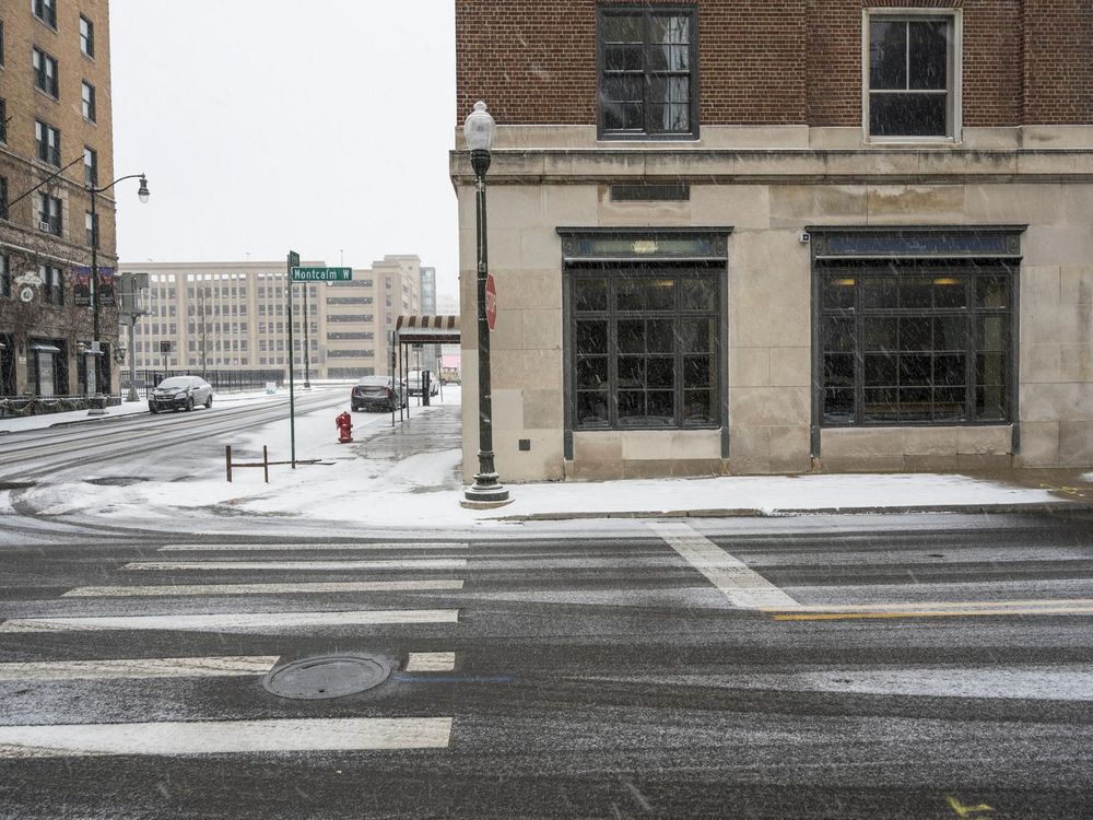 Snow Covered Streets of Detroit with Classic Architecture - HDRi Maps ...