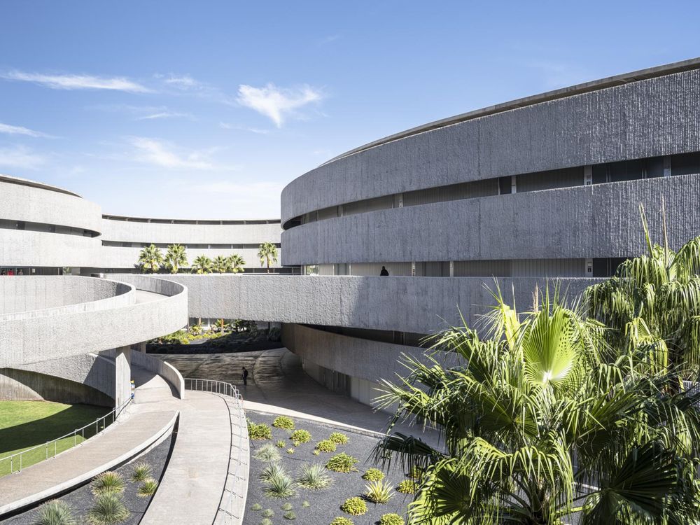 Spain Architecture in the City with Highway Ramp