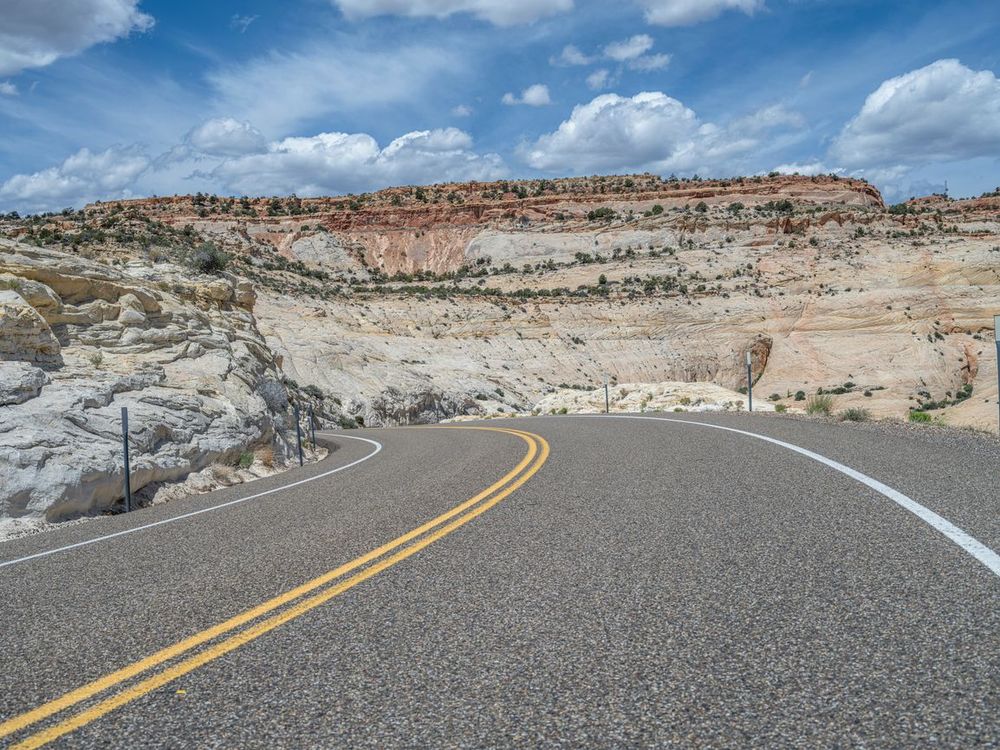 Straight Road in the Rural Landscape of Escalante, Utah - HDRi Maps and ...