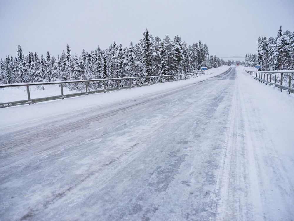 Sweden Snowy Road and Tree Landscape - HDRi Maps and Backplates