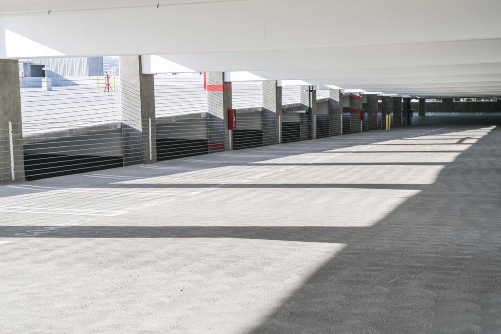 Urban Airport Parking Garage Long Hallway - HDRi Maps and Backplates