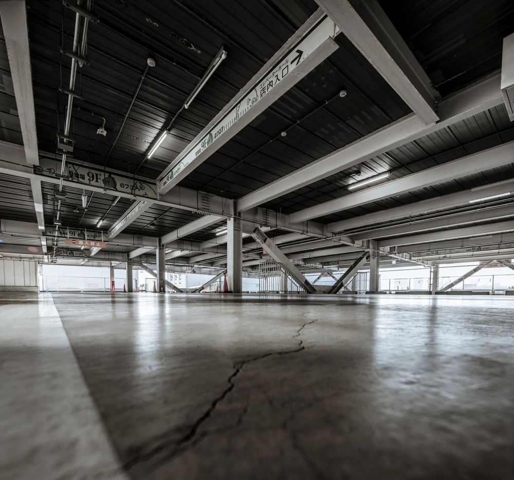 Urban Architecture with Parking Lot - HDRi Maps and Backplates