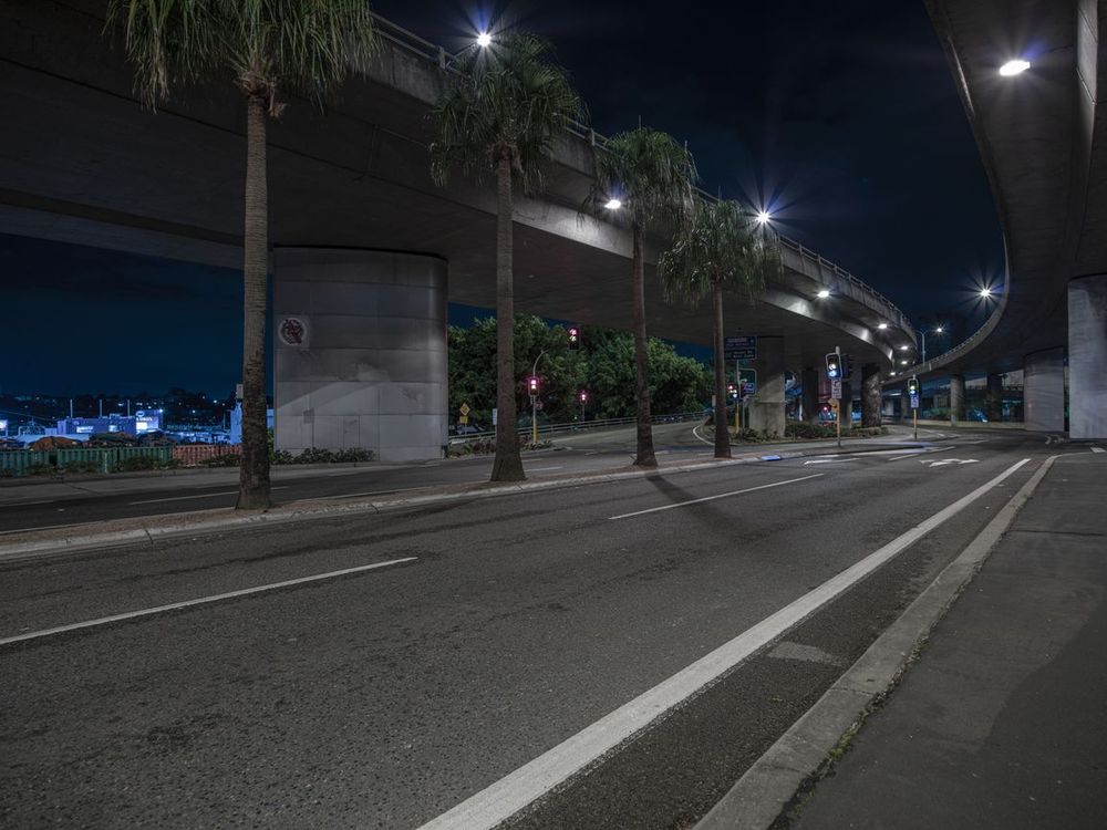 Urban Night Road: Midnight Drives on the Asphalt - HDRi Maps and Backplates