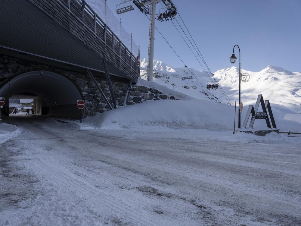 Winter Day in the French Alps: Ski Lifts, Tunnels, and Bridges - HDRi ...