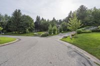 Daytime Suburban Road: Asphalt and Clouds HDRi Maps and Backplates