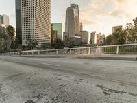 Empty Freeway Leading to Skyscrapers in a Metropolitan Area HDRi Maps ...