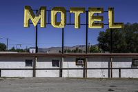 Rural California: Motel Sign in the Mountains HDRi Maps and Backplates