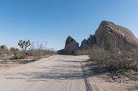 USA Desert Road with Large Rocks HDRi Maps and Backplates