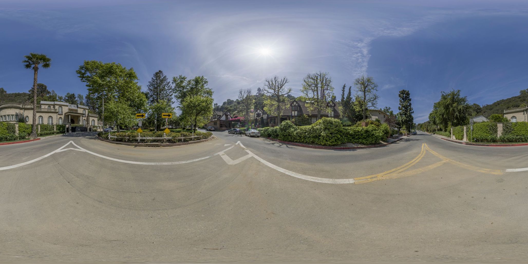 Aerial View of Los Angeles Intersection - HDRi Maps and Backplates