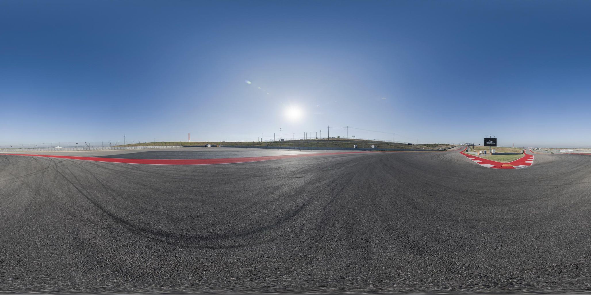 Aerial View of a Racing Track and Field - HDRi Maps and Backplates
