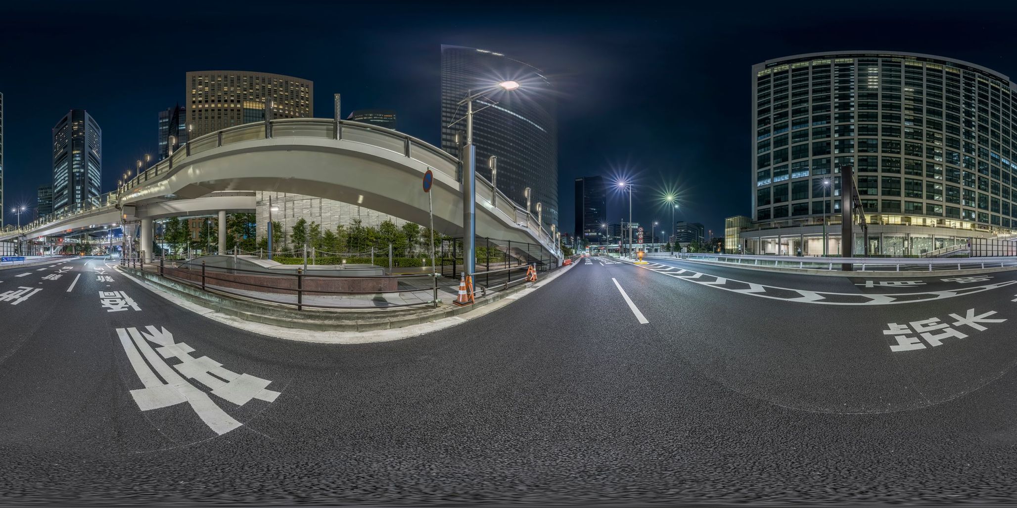 Aerial View of Tokyo City Streets at Night - HDRi Maps and Backplates