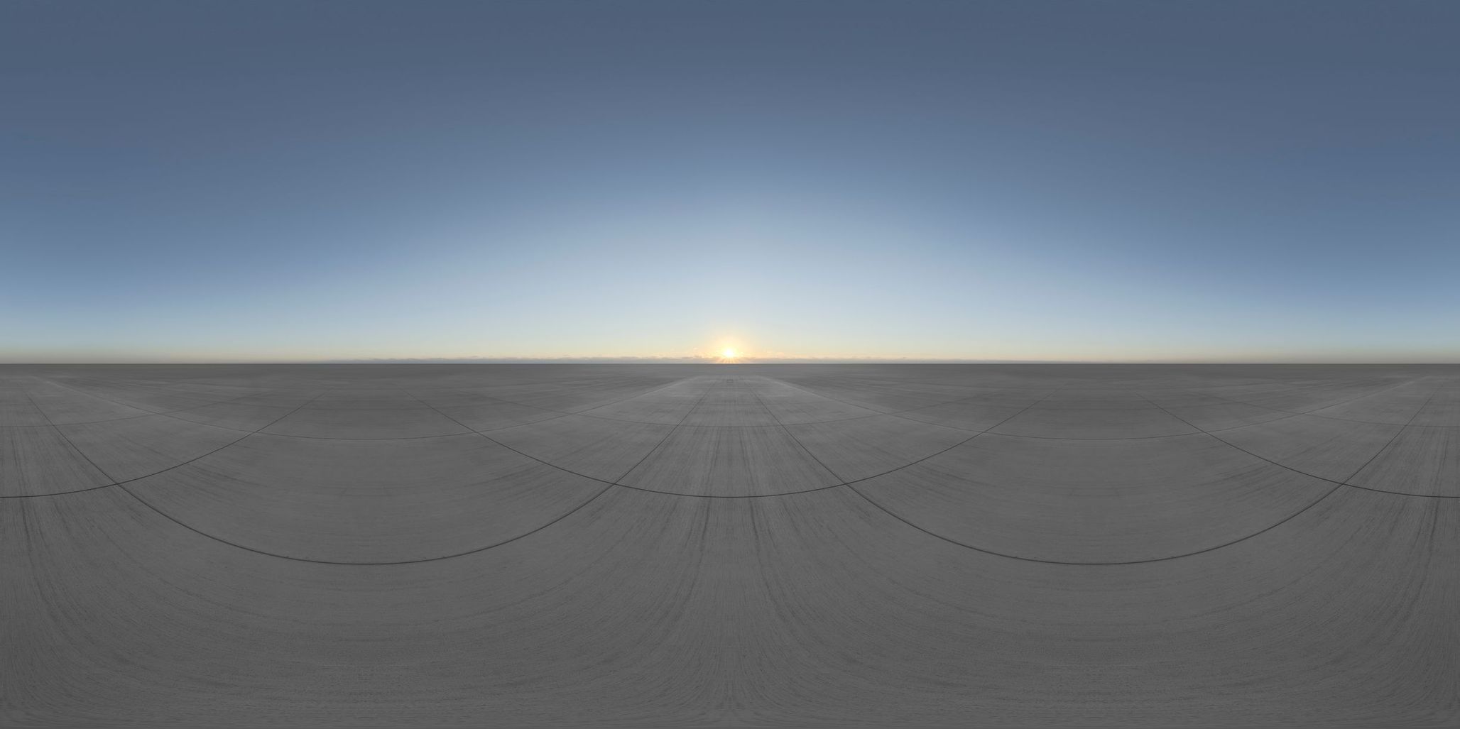 Arid Plain with Sun Visible: A Serene Landscape - HDRi Maps and Backplates