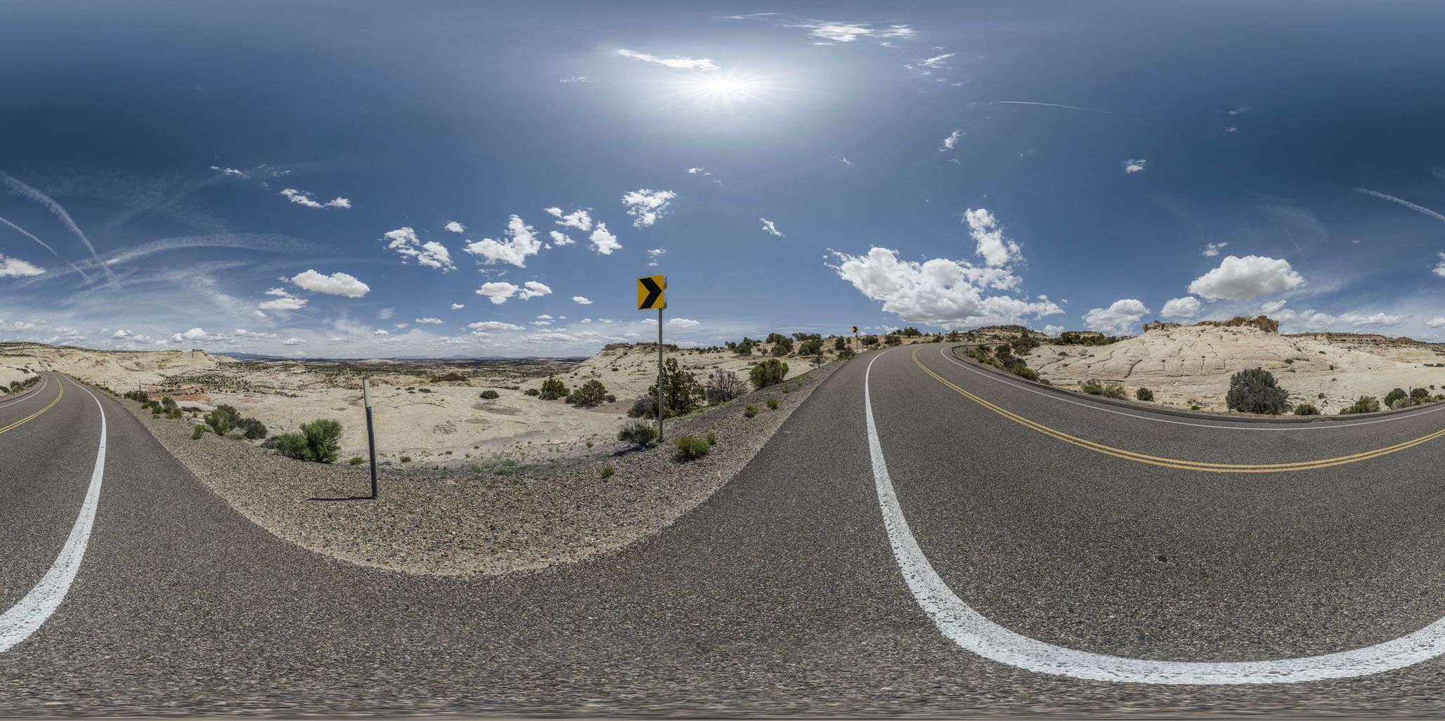 Asphalt Road in Rural Utah - HDRi Maps and Backplates